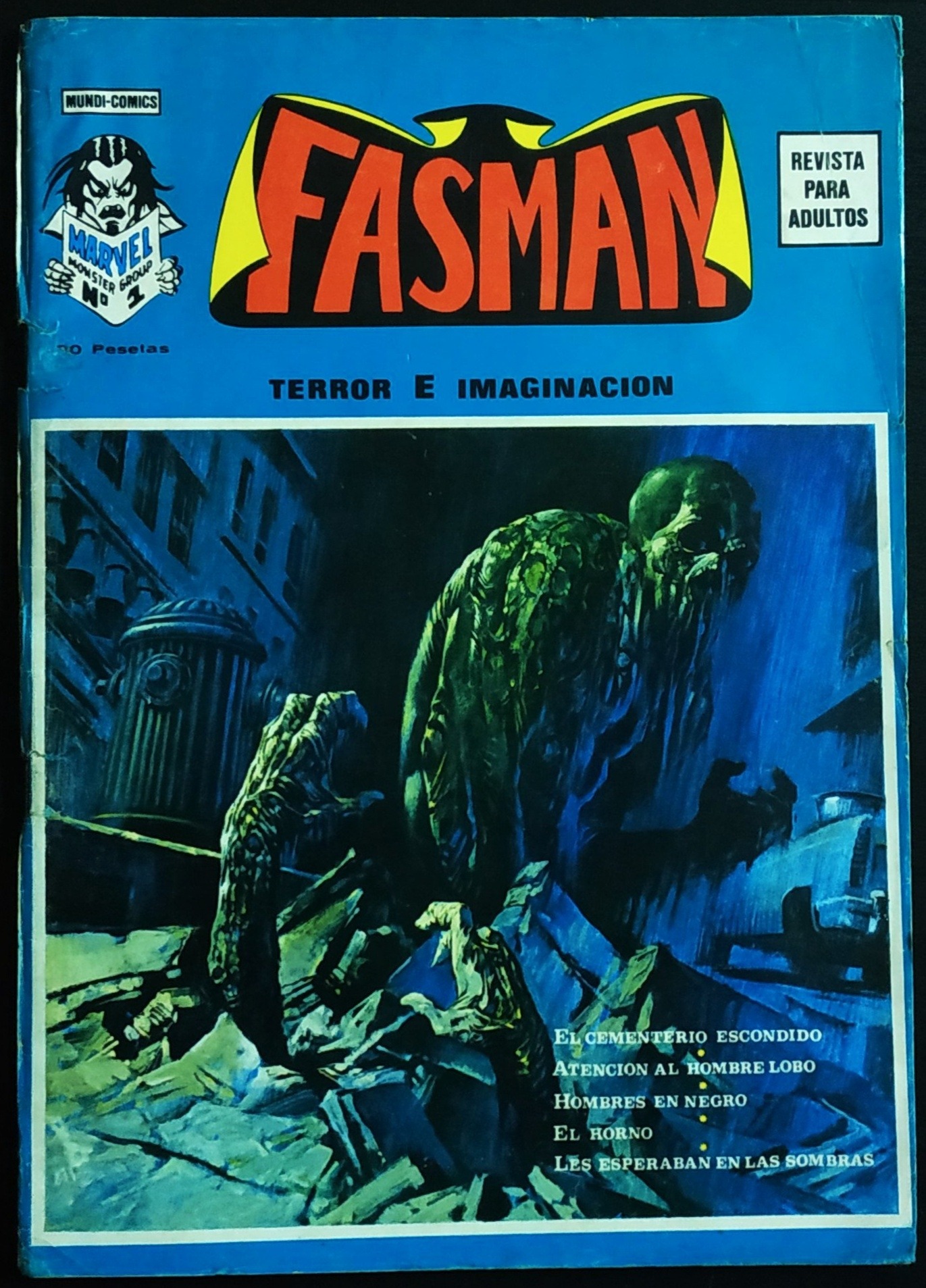 Cómic Fasman 1 original Vértice raro colección